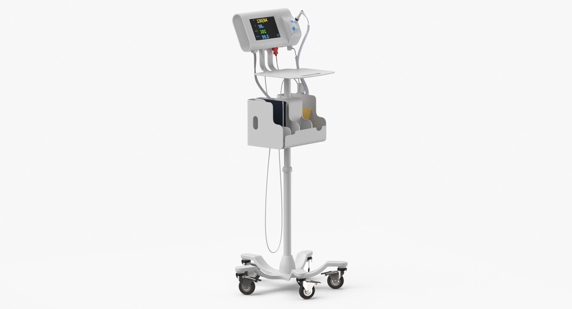Mobile Vitals Cart 3D - TurboSquid 1925417
