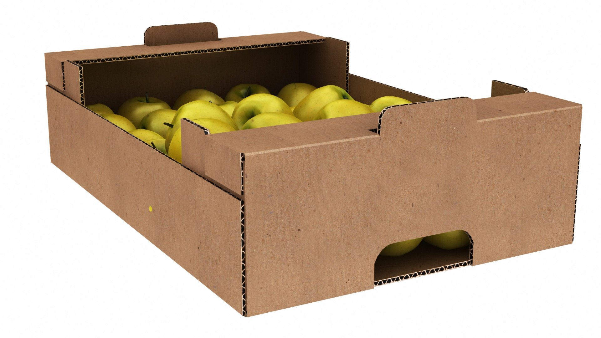 Fruit Cardboard Box Apples 3D Model - TurboSquid 1540382