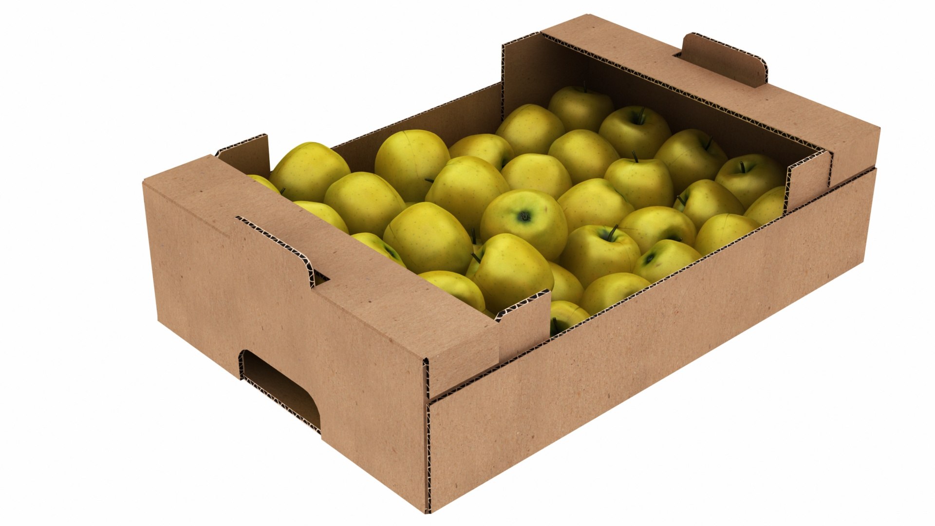 Fruit Cardboard Box Apples 3D Model - TurboSquid 1540382