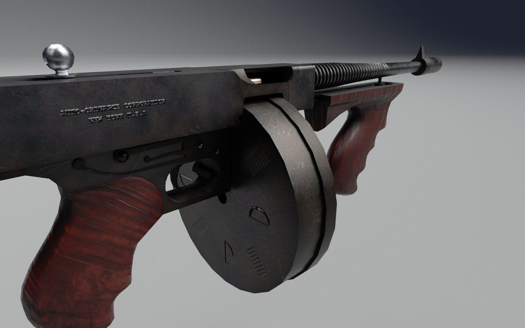 Thompson Submachine Gun 3D - TurboSquid 1312443