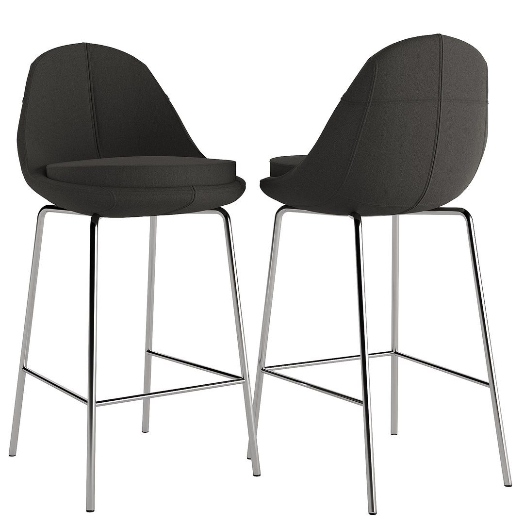 Keilhauer Awla Height Table And Juxta Leg Counter Stool 3D Model ...