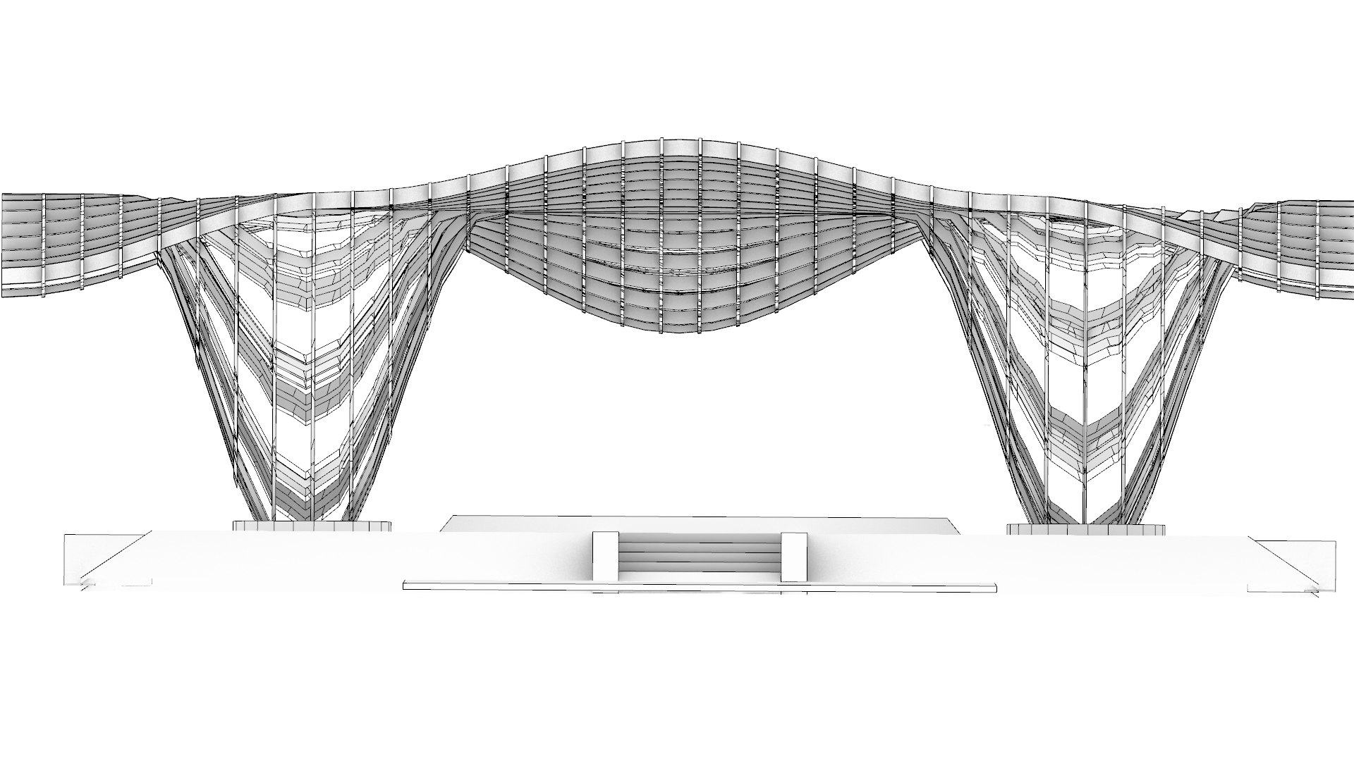Parametric Pavilion Structure 3D - TurboSquid 2044094