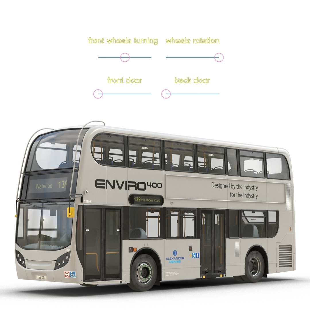 3d model alexander dennis bus enviro400