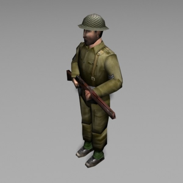 hunter character man 3d model