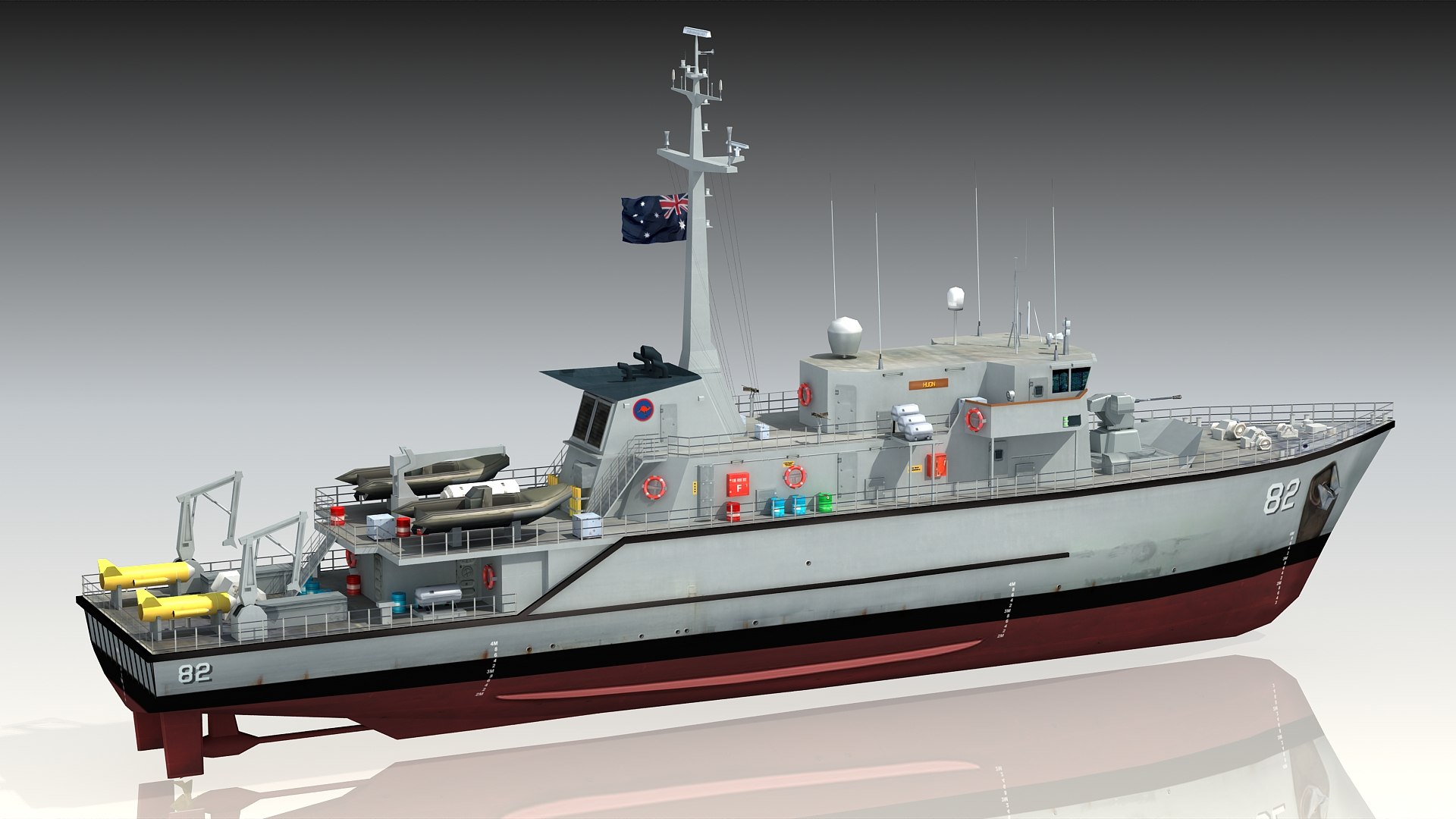 Hmas huon m 3D model - TurboSquid 1668855