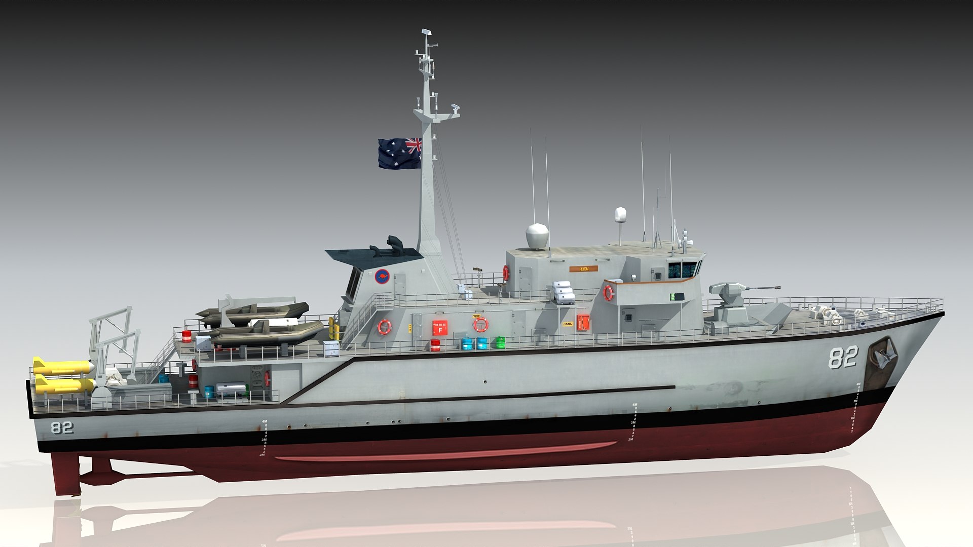 Hmas huon m 3D model - TurboSquid 1668855