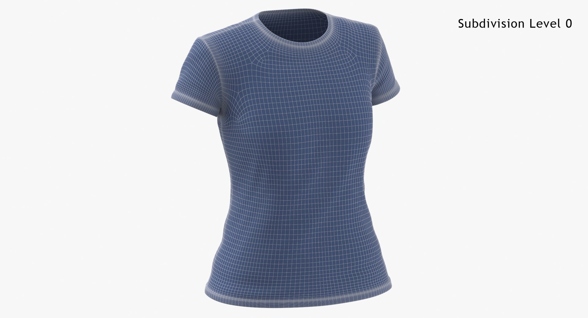 Female Crew Neck Worn Dark Blue Delivery 03 3D model - TurboSquid 1726565