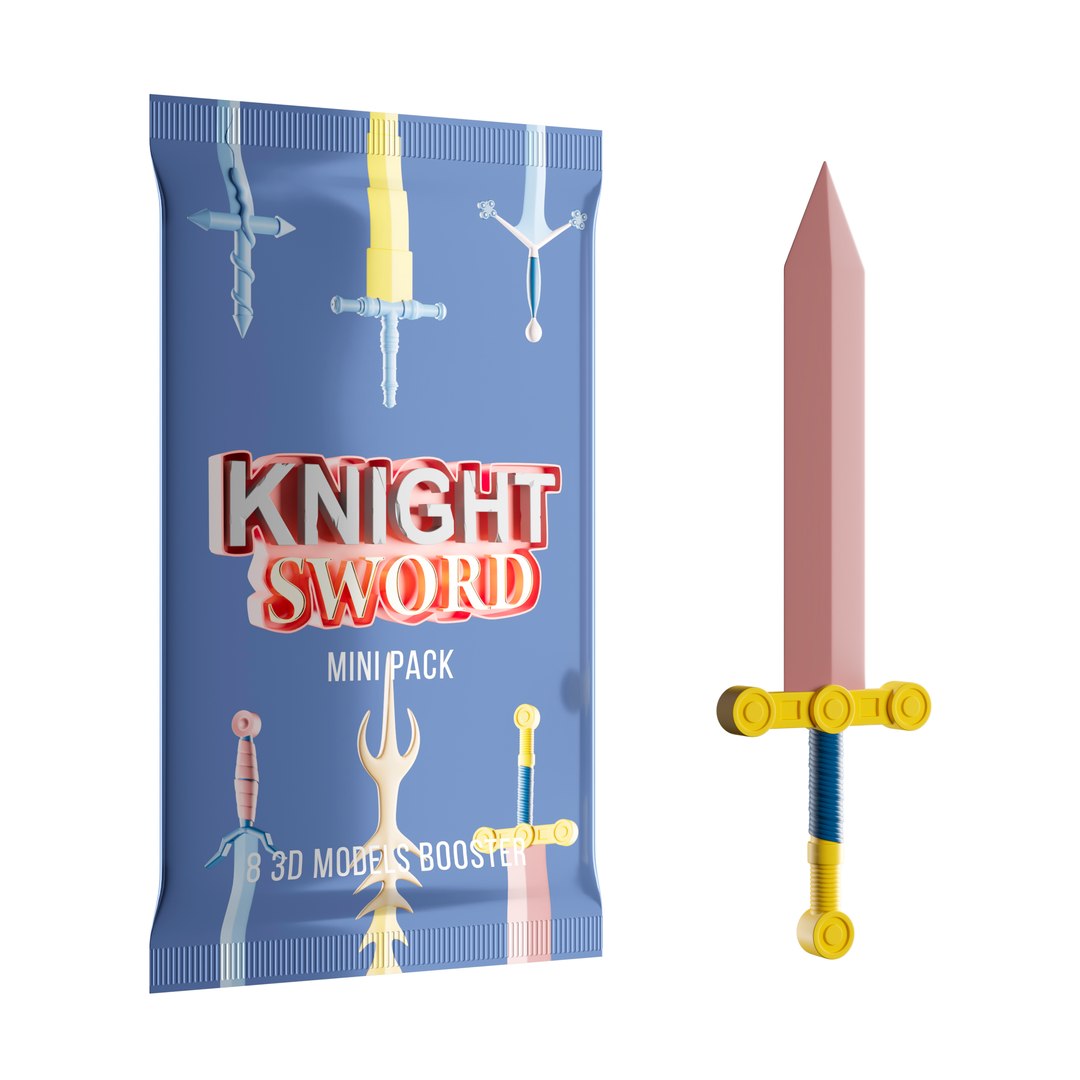 Stylized Knight Sword Traits NFT 3D Model - TurboSquid 1942867