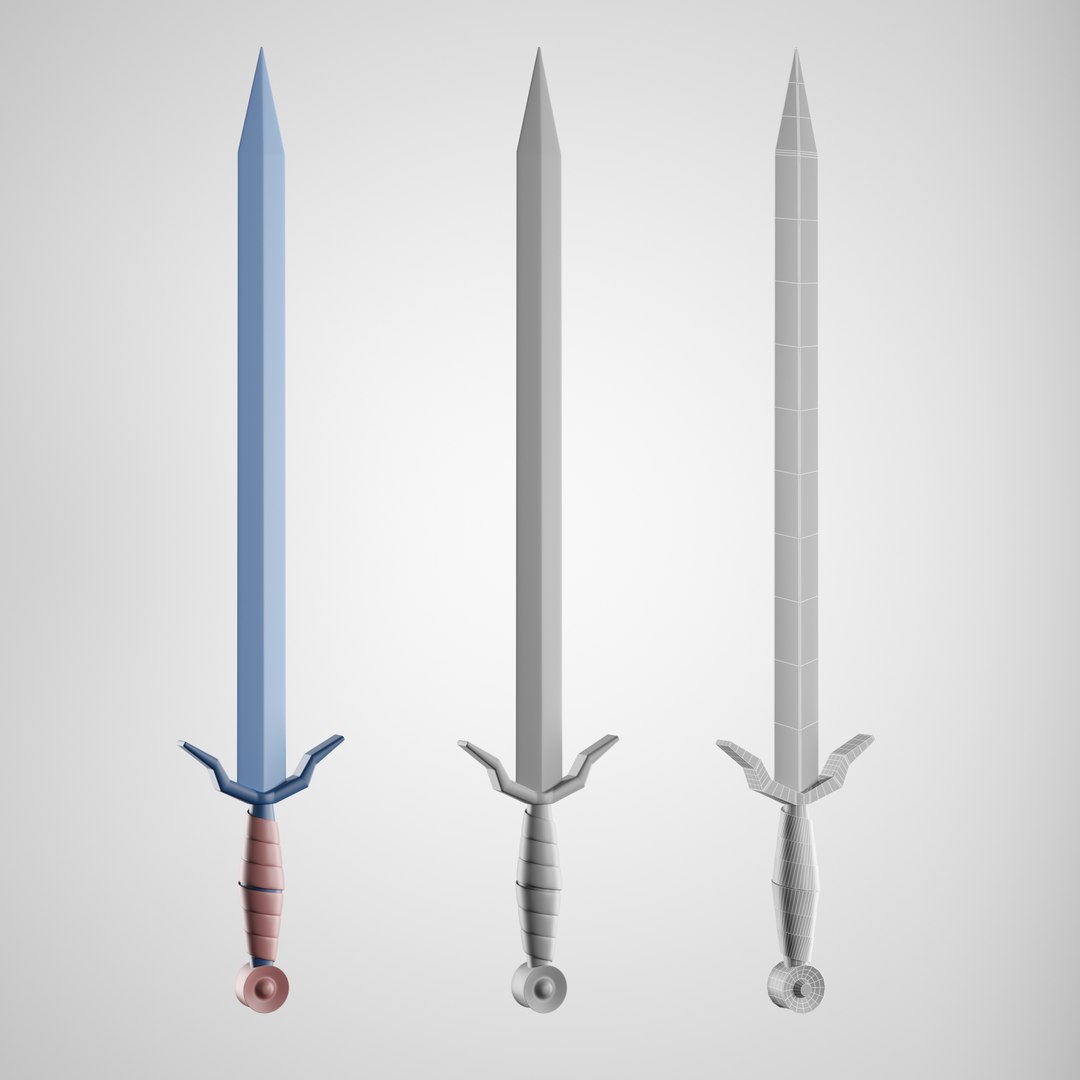 Stylized Knight Sword Traits NFT 3D Model - TurboSquid 1942867