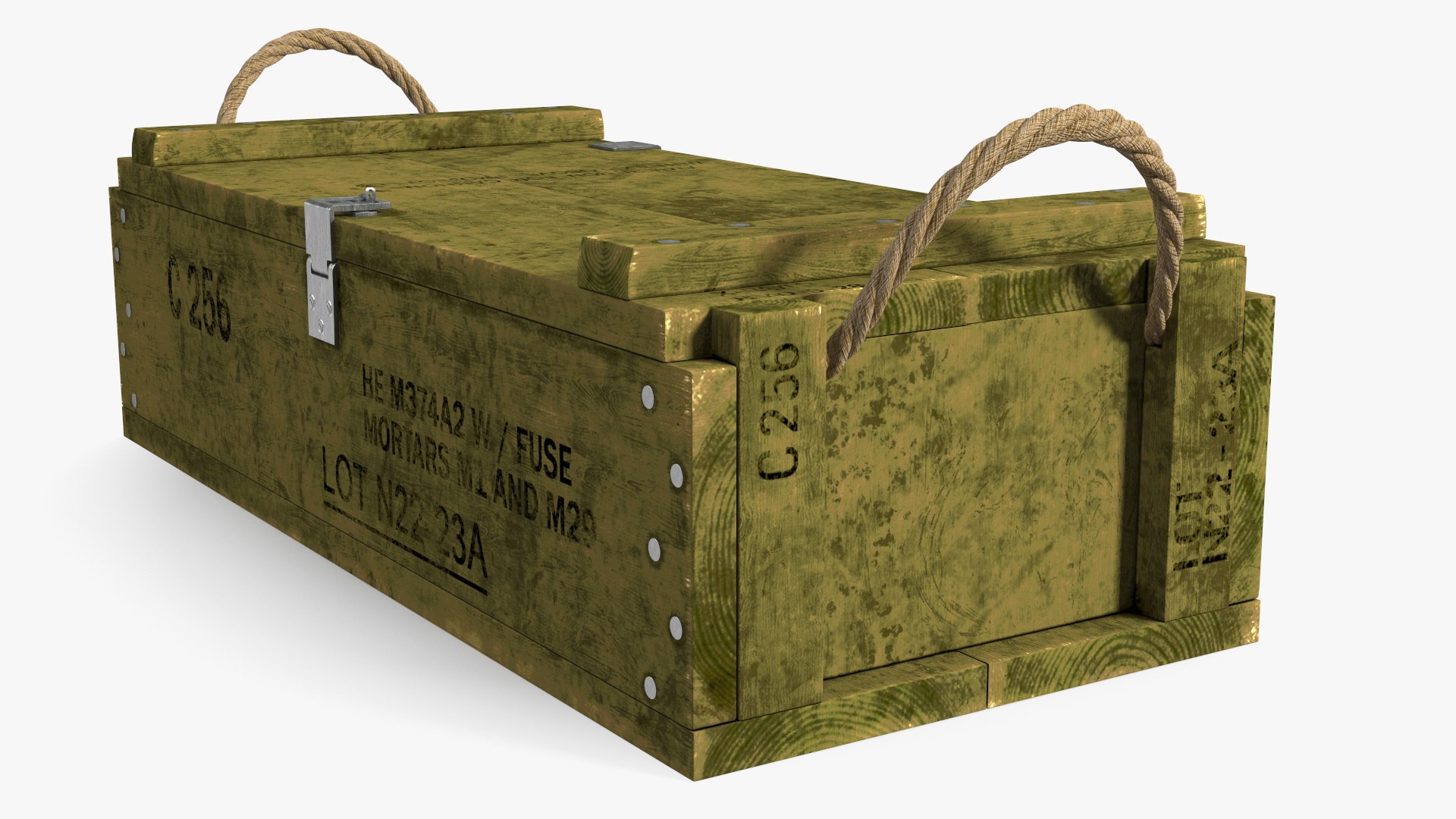 3D Model Military Ammunition Crate - TurboSquid 2224677