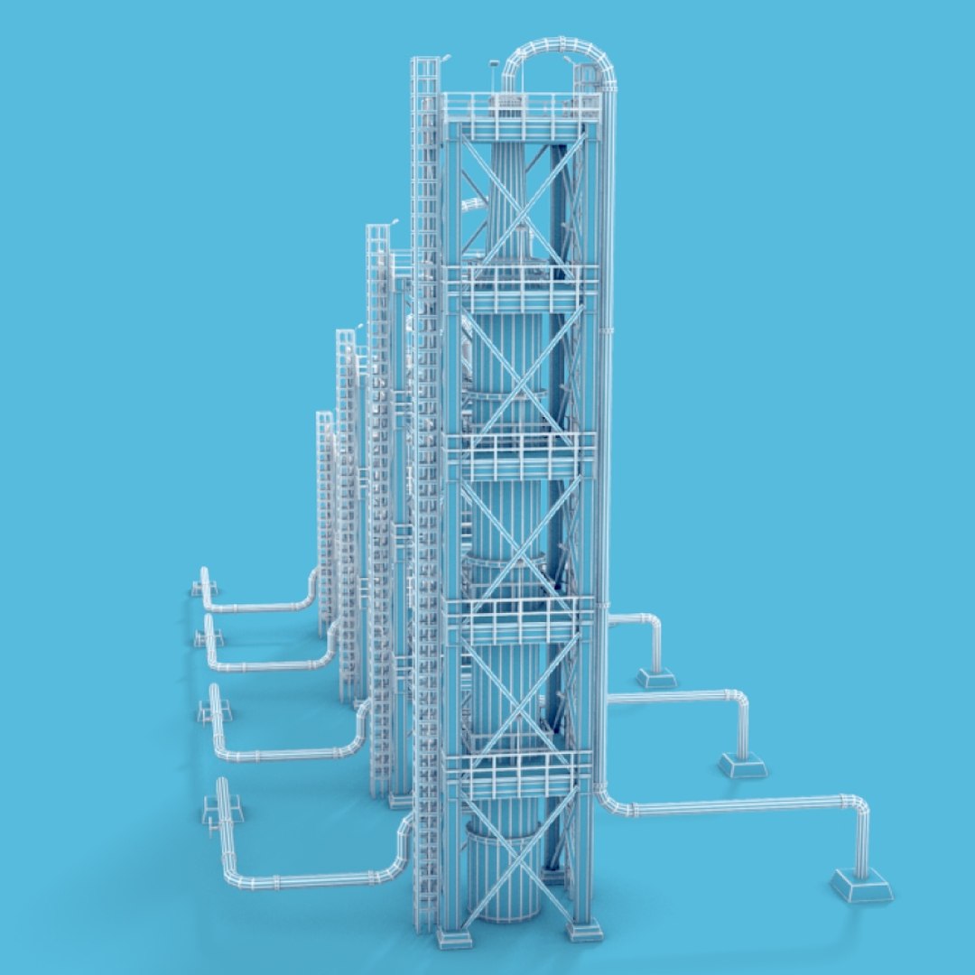Oil Refinery Model - TurboSquid 1181551