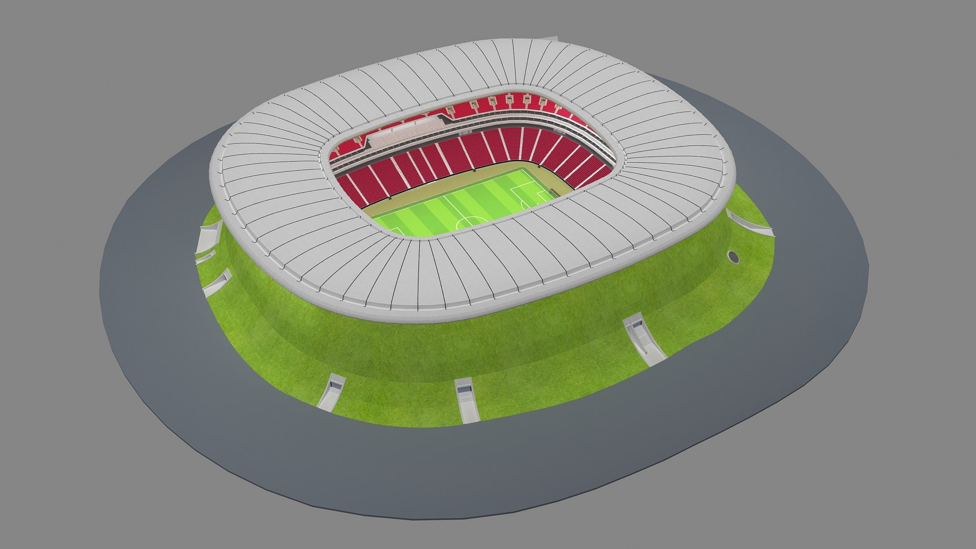 3D Model Estadio Akron Stadium Mexico - TurboSquid 2071697