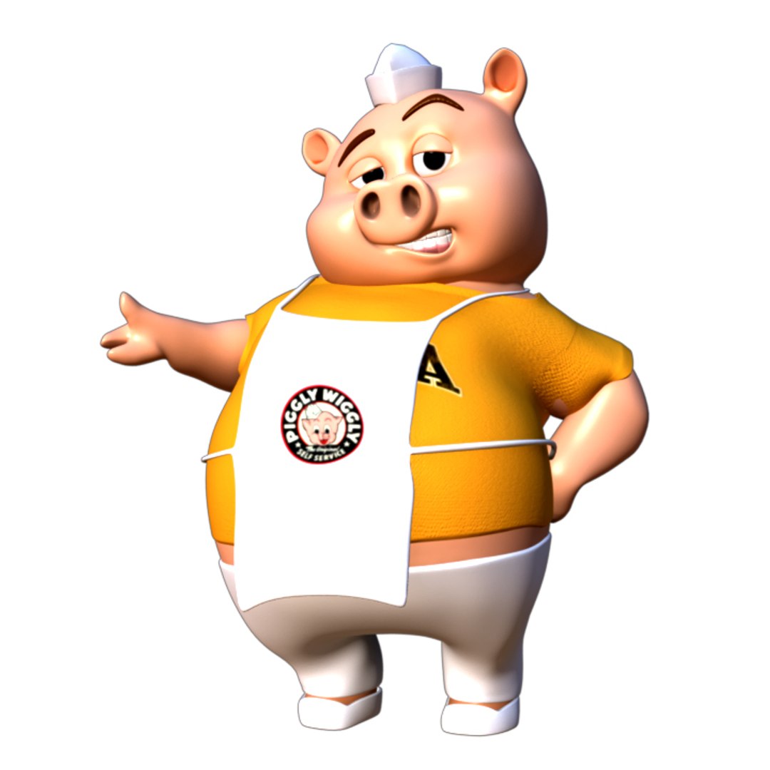 3D Model Piggly 2018 Rig Character - TurboSquid 1346468
