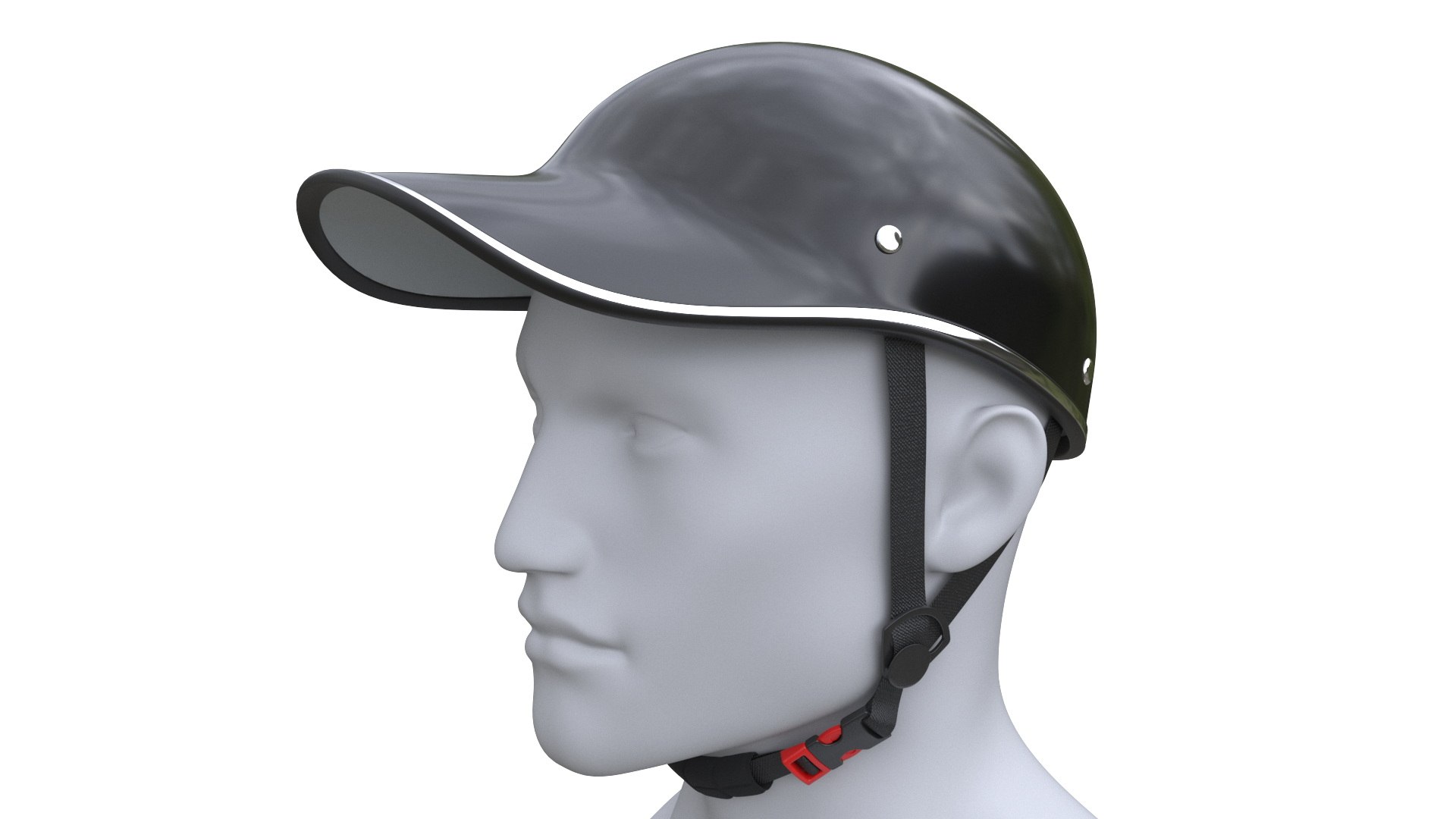 Plastic Baseball Cap Safety Helmet On Mannequin 3D Model - TurboSquid ...