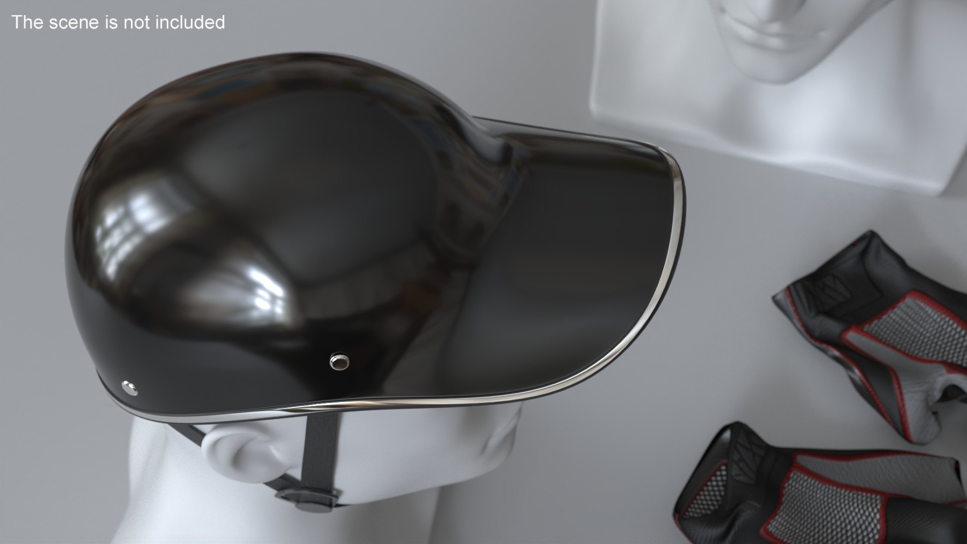 Plastic Baseball Cap Safety Helmet On Mannequin 3D Model - TurboSquid ...