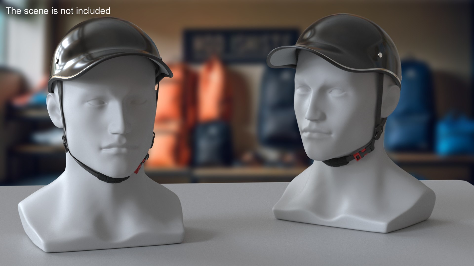 Plastic Baseball Cap Safety Helmet On Mannequin 3D Model - TurboSquid ...