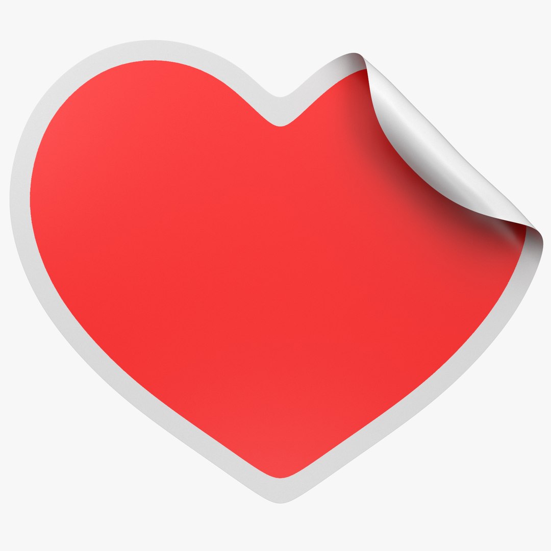 3D model Sticker Heart 1v - TurboSquid 2064155