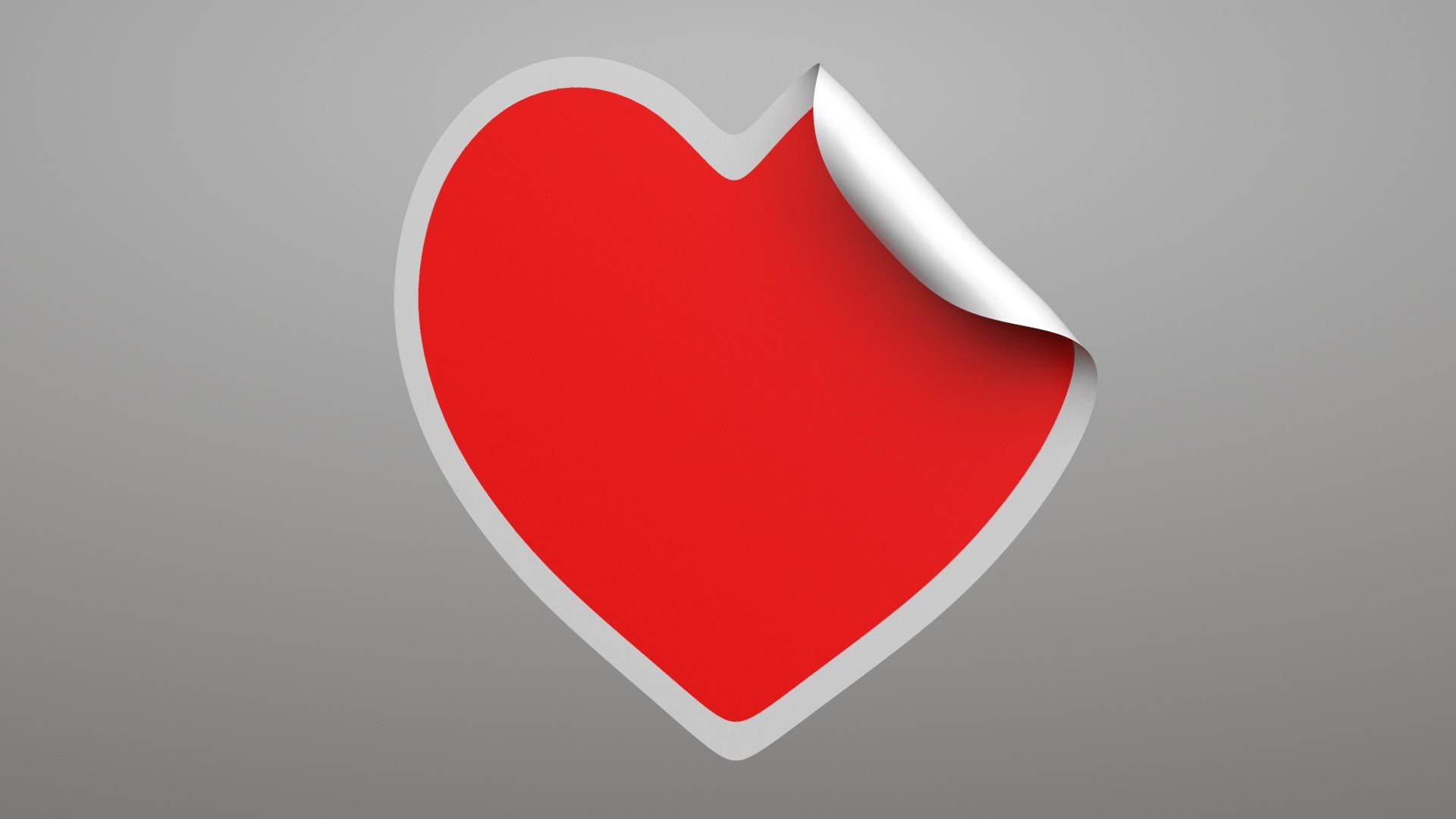 3D model Sticker Heart 1v - TurboSquid 2064155