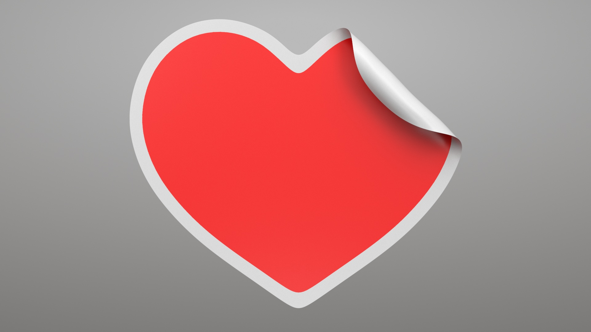3D model Sticker Heart 1v - TurboSquid 2064155