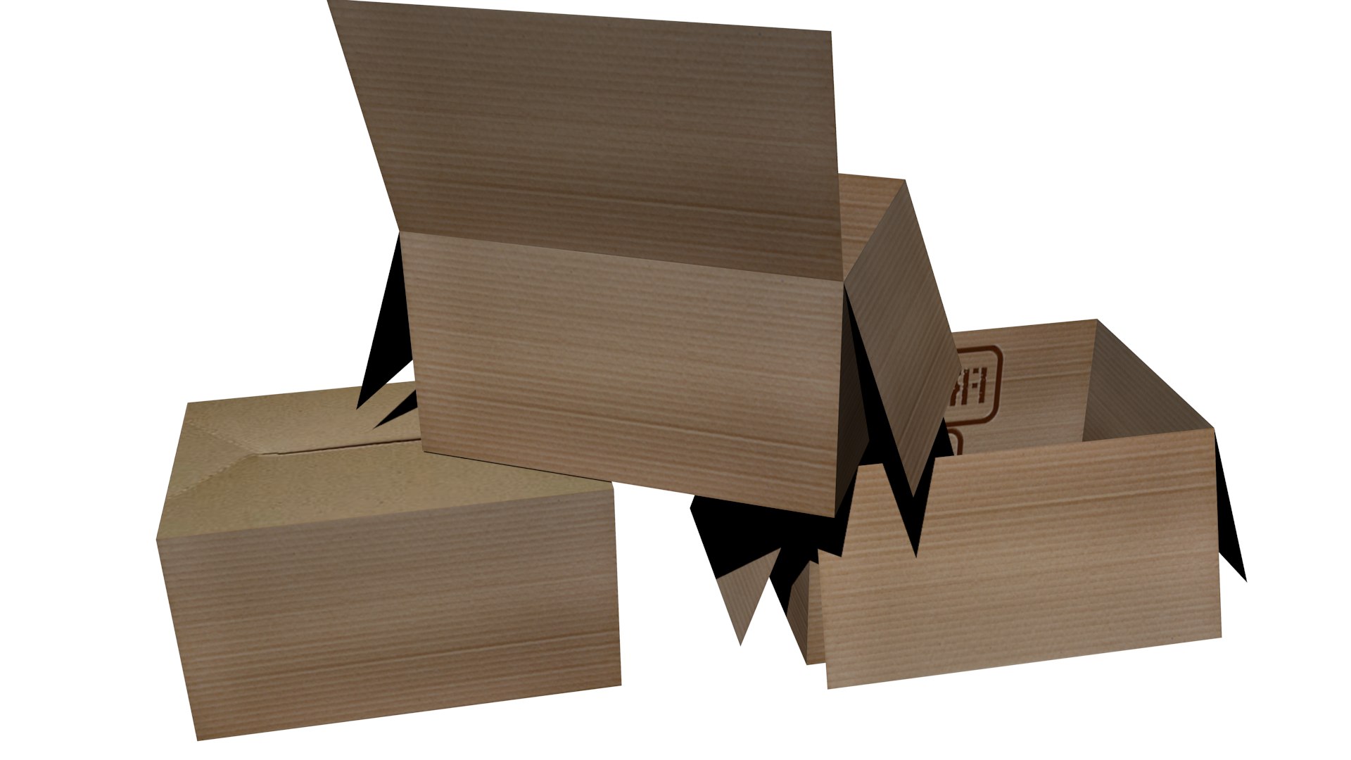 3D Model Low-poly Cardboard Box - TurboSquid 1386101