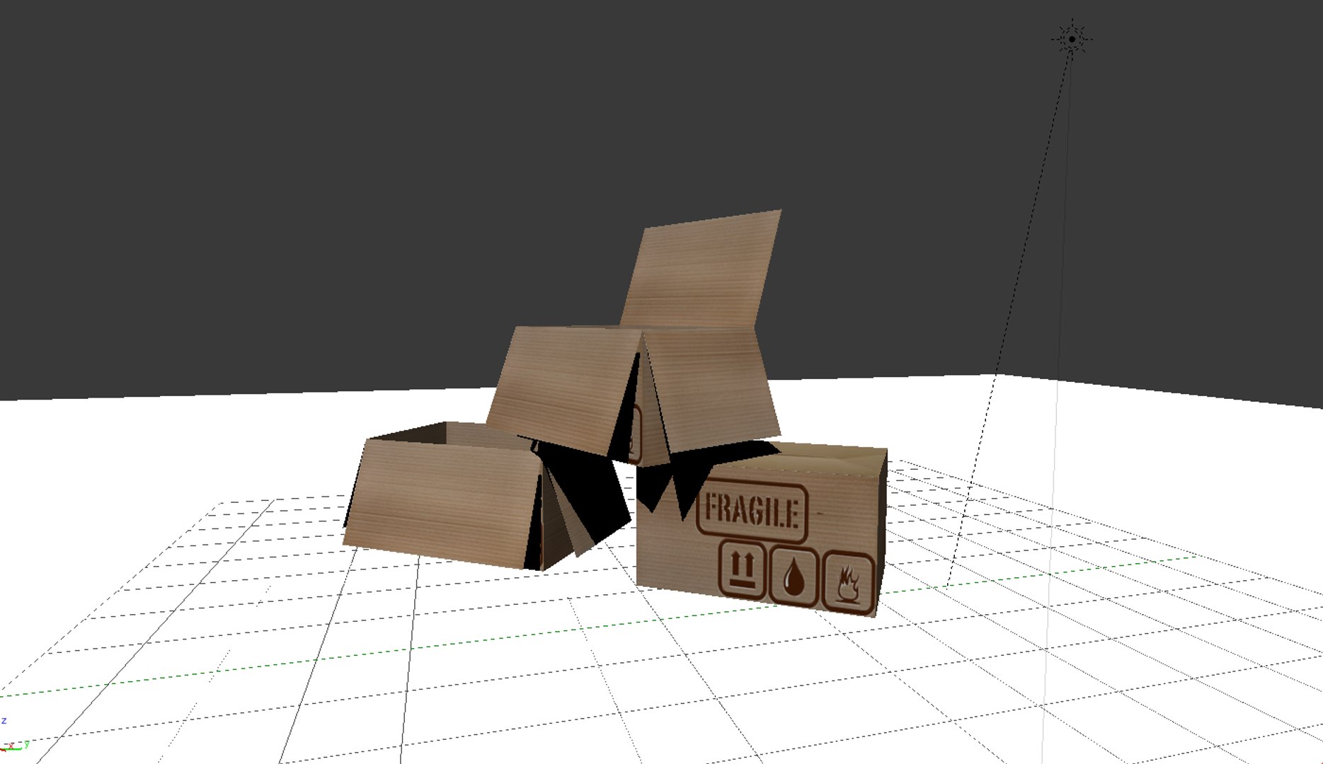 3D Model Low-poly Cardboard Box - TurboSquid 1386101