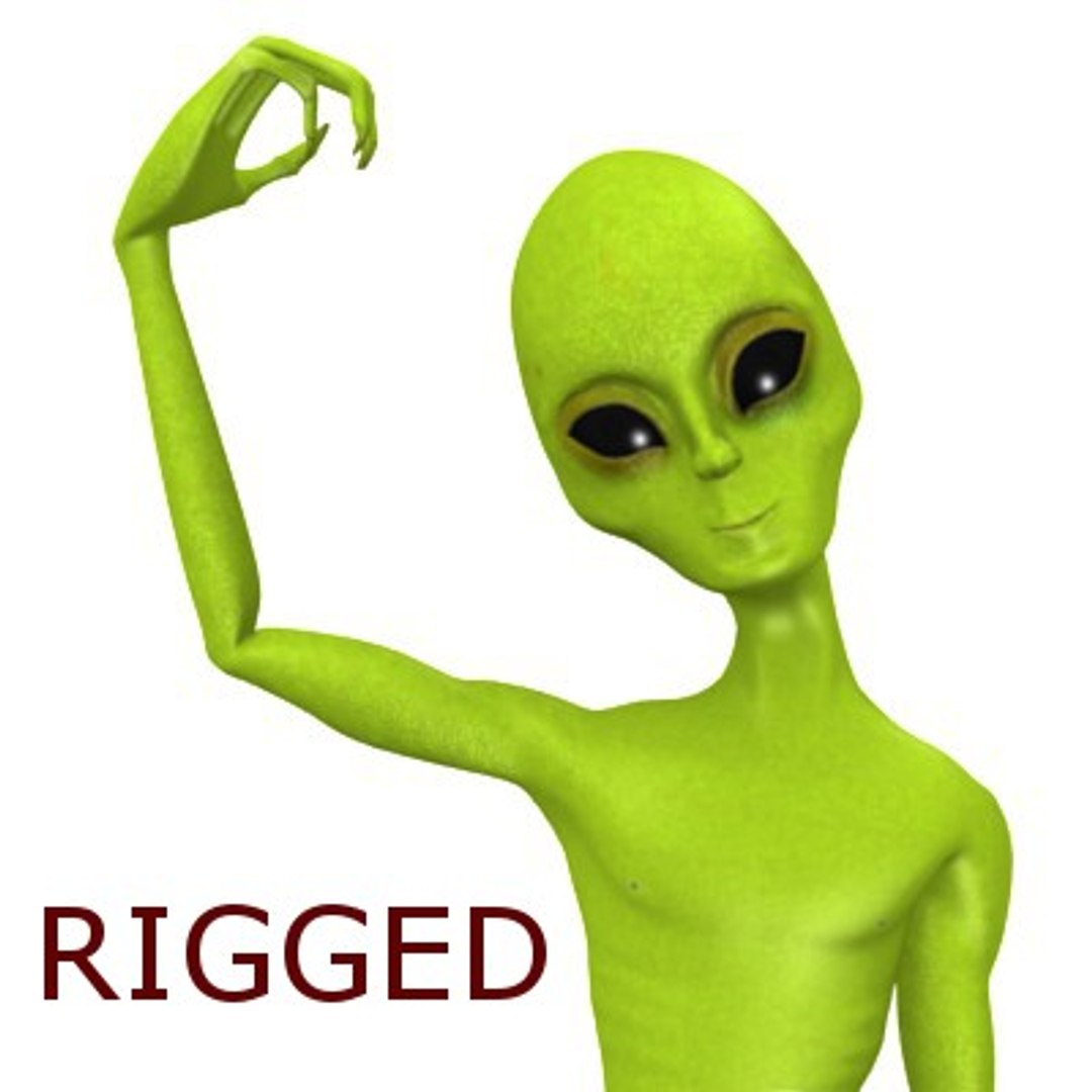 3d rigged alien
