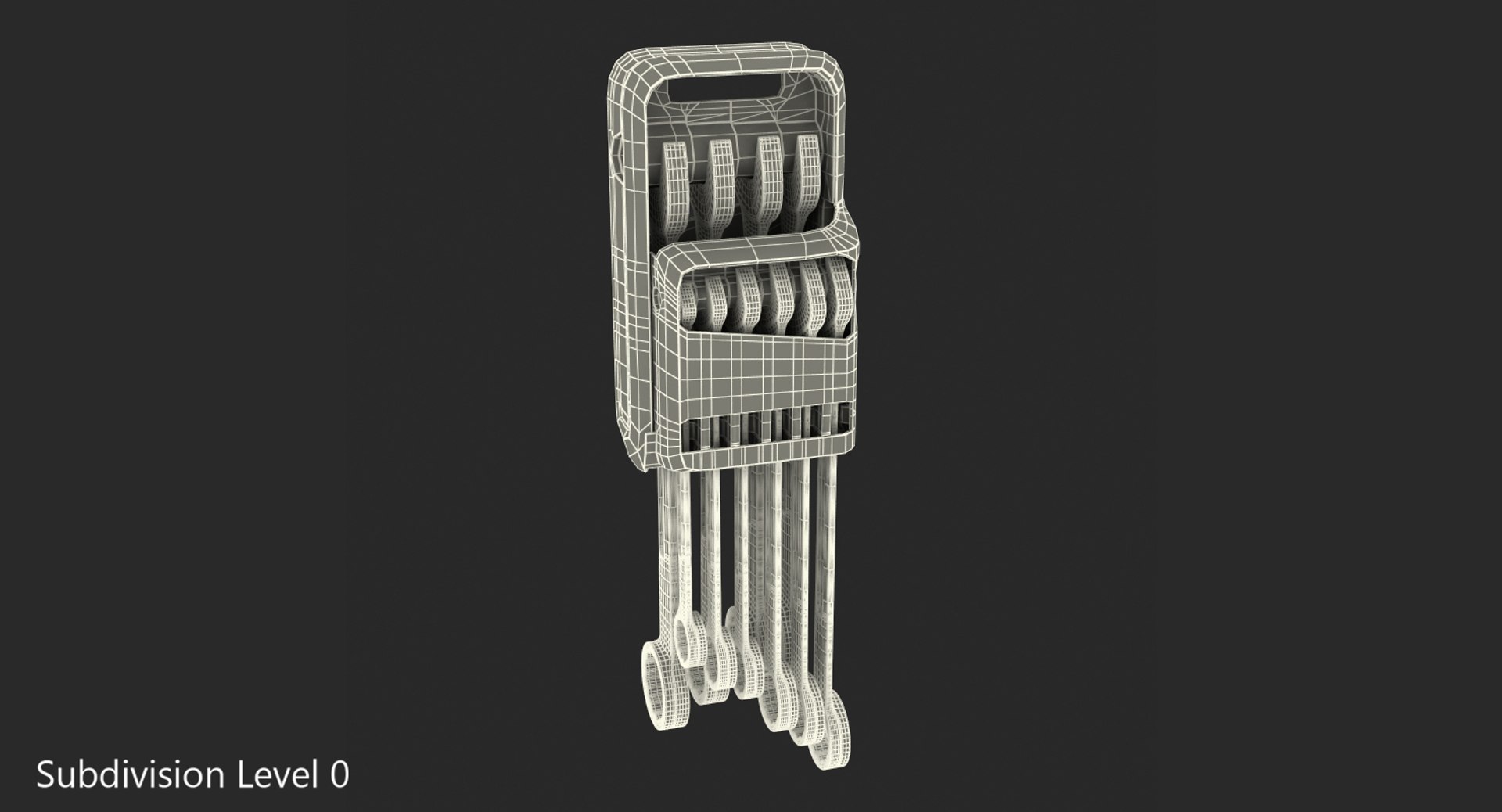 3D combination spanner set storage model - TurboSquid 1418785