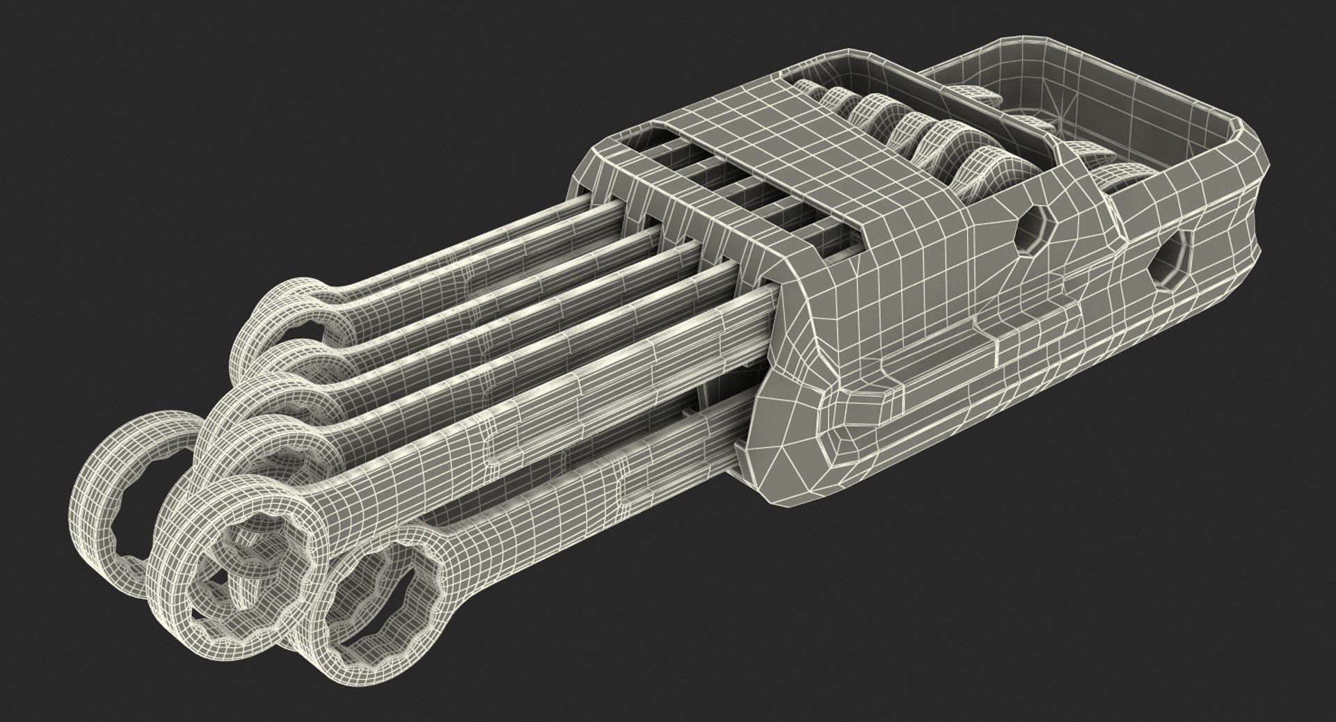 3D combination spanner set storage model - TurboSquid 1418785