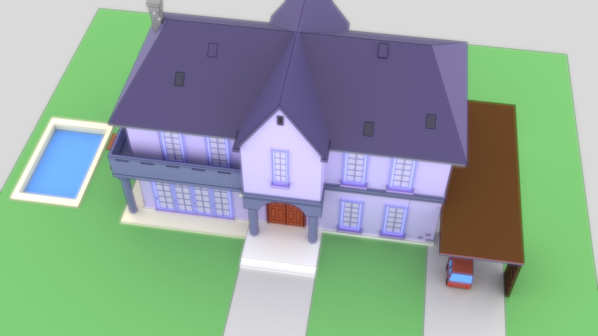 Free Cartoon House Model - TurboSquid 1543778