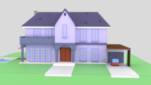 modelo 3d Casa de dibujos animados - lowpoly gratis - TurboSquid 1543778