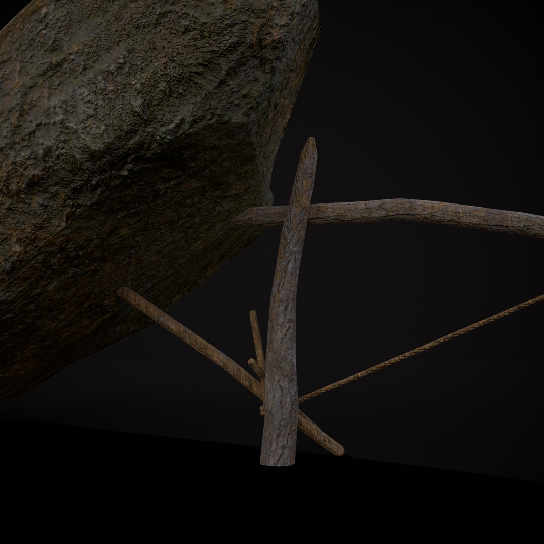 Small Rock Trigger Dead Fall Model - TurboSquid 1973763