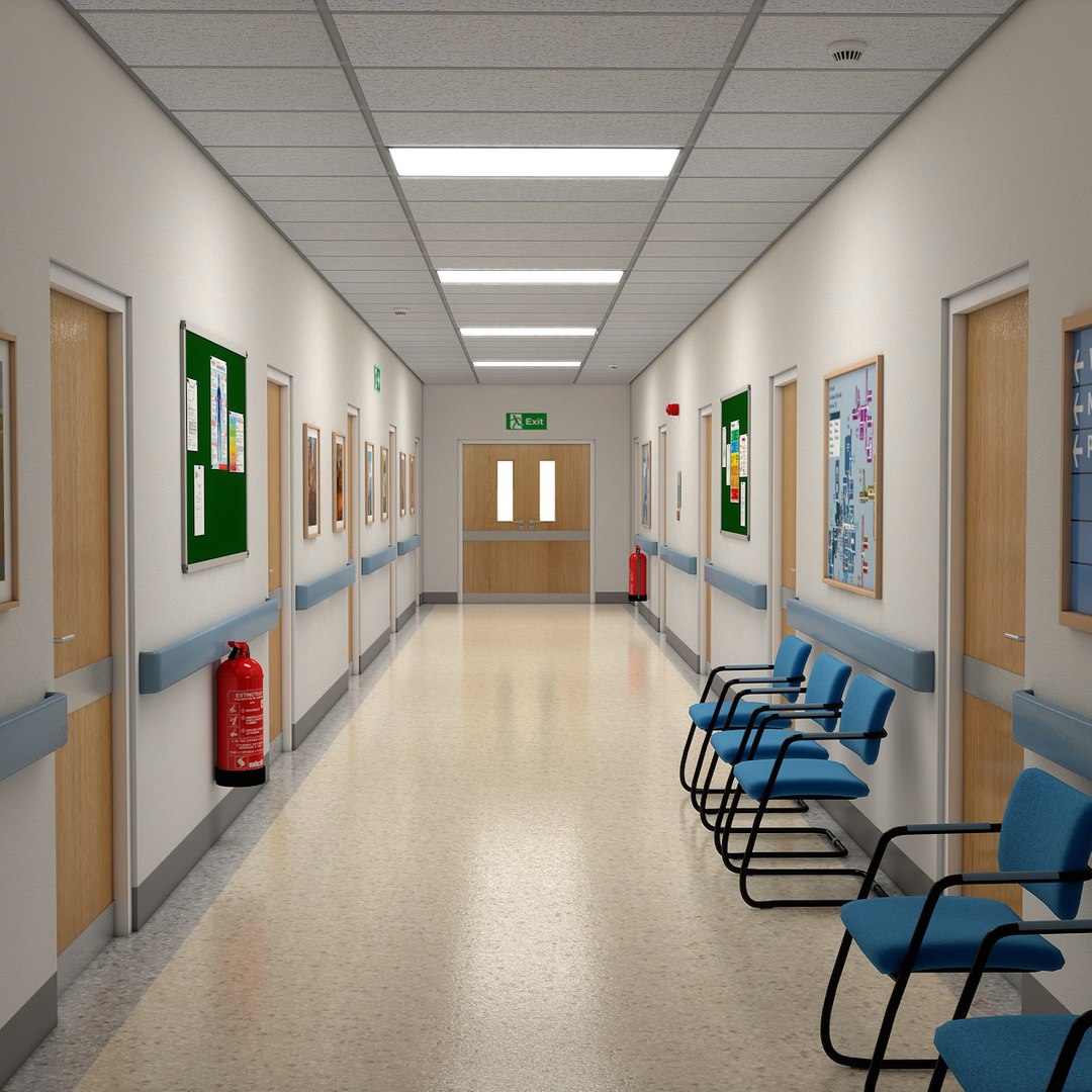 3D Hospital Hall Model - TurboSquid 1423297