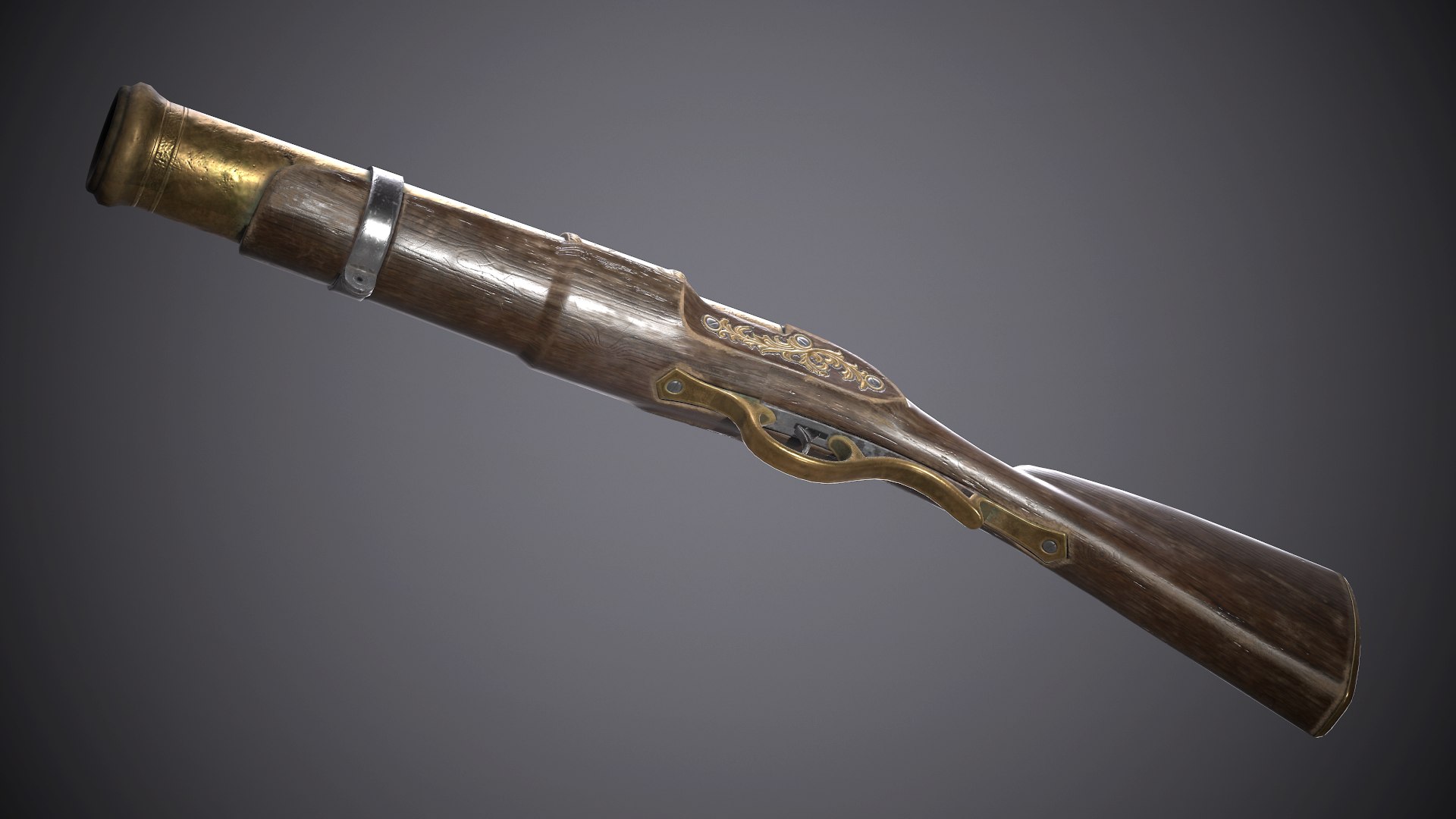 Cannon Flintlock 3d Obj