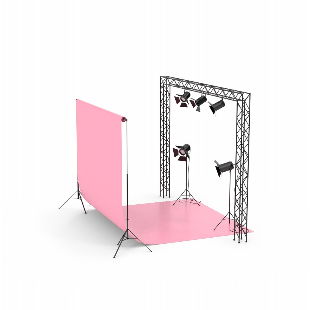 3D Pink Studio Set - TurboSquid 2214450