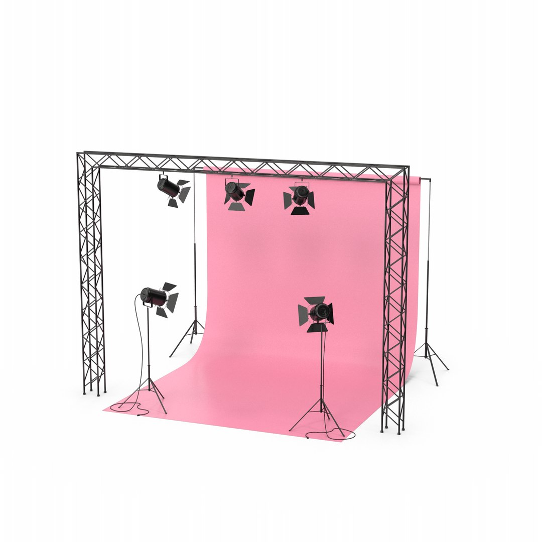 3D Pink Studio Set - TurboSquid 2214450