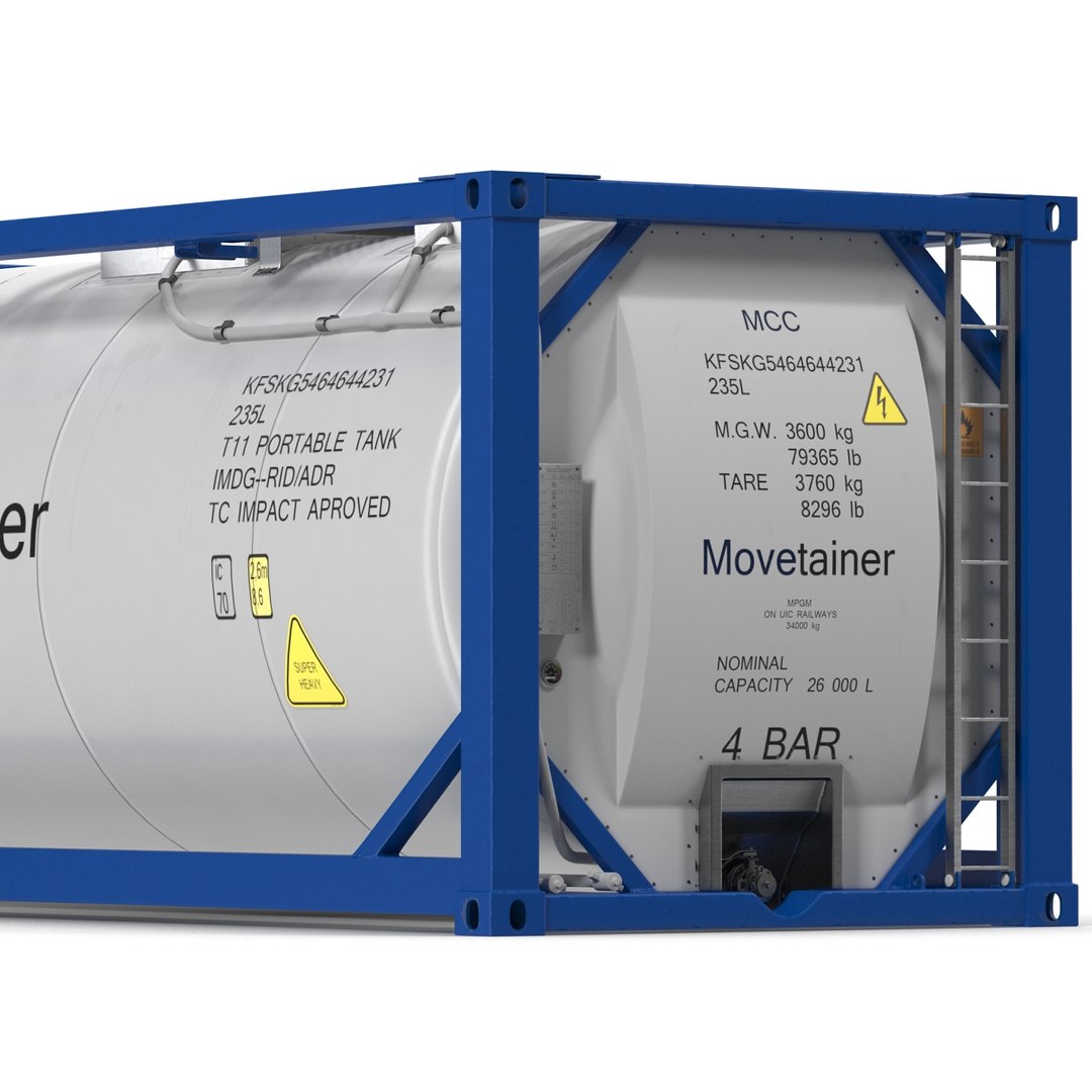 3d model iso tank container