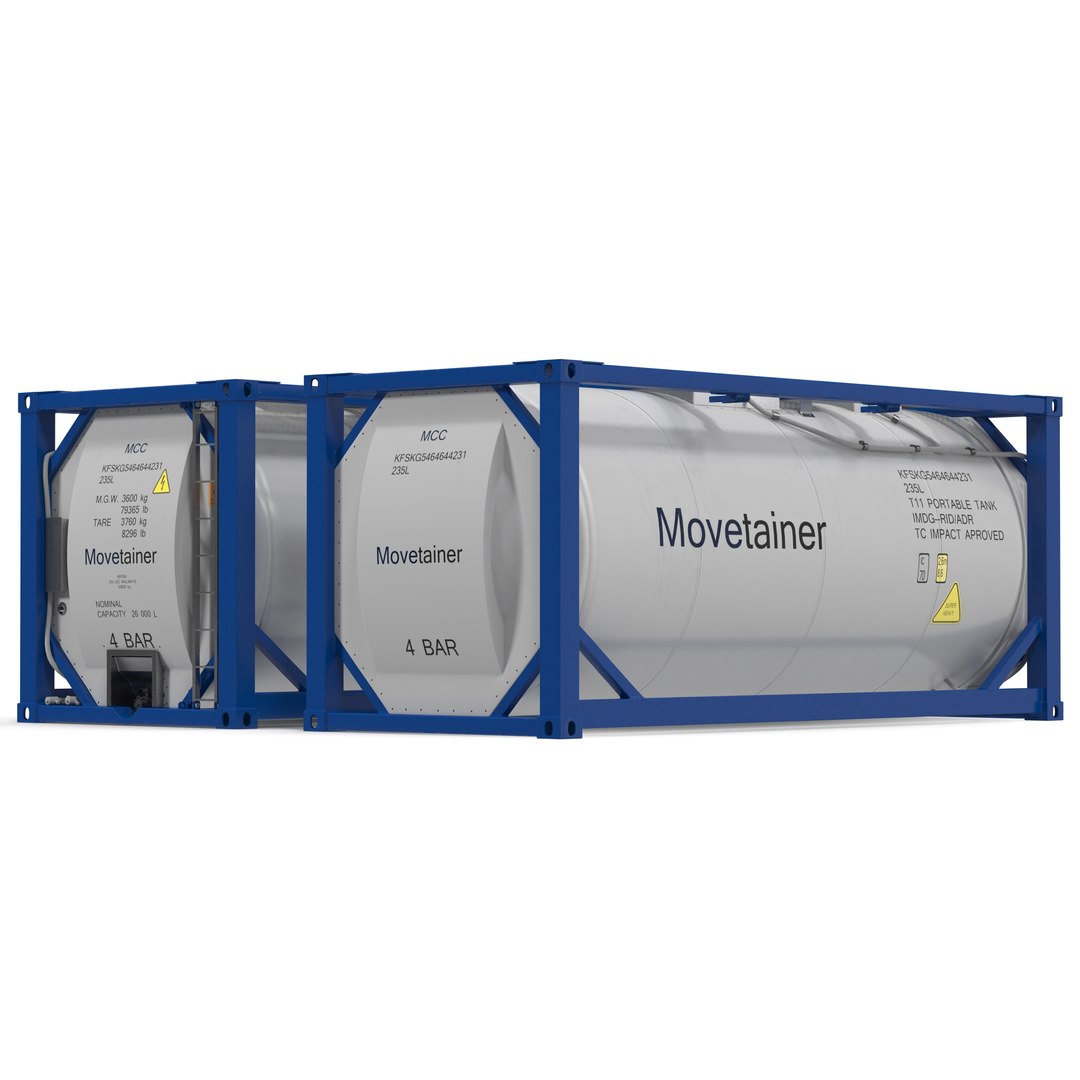 3d model iso tank container