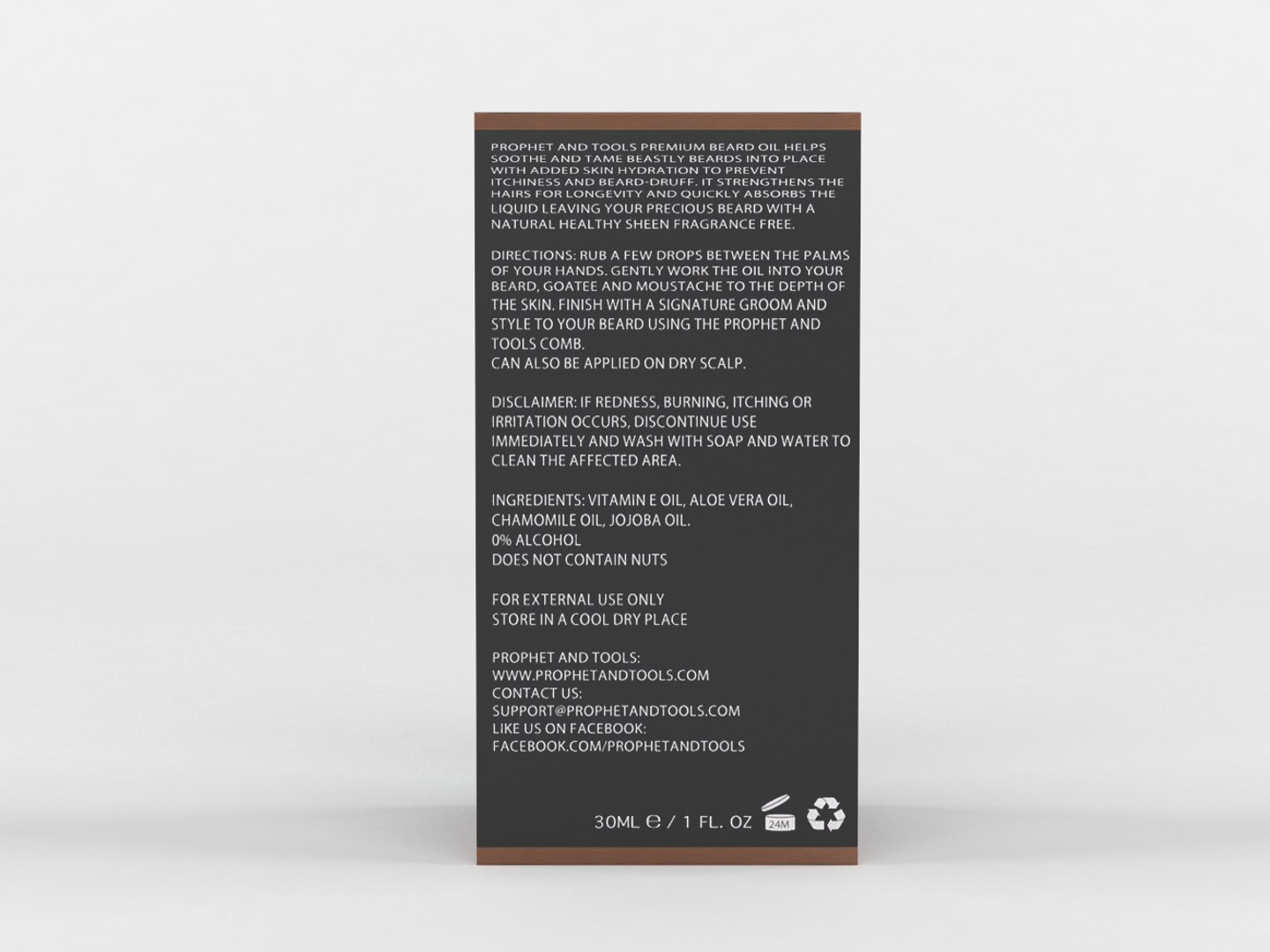 Premium unscented beard oil 3D model - TurboSquid 1383858