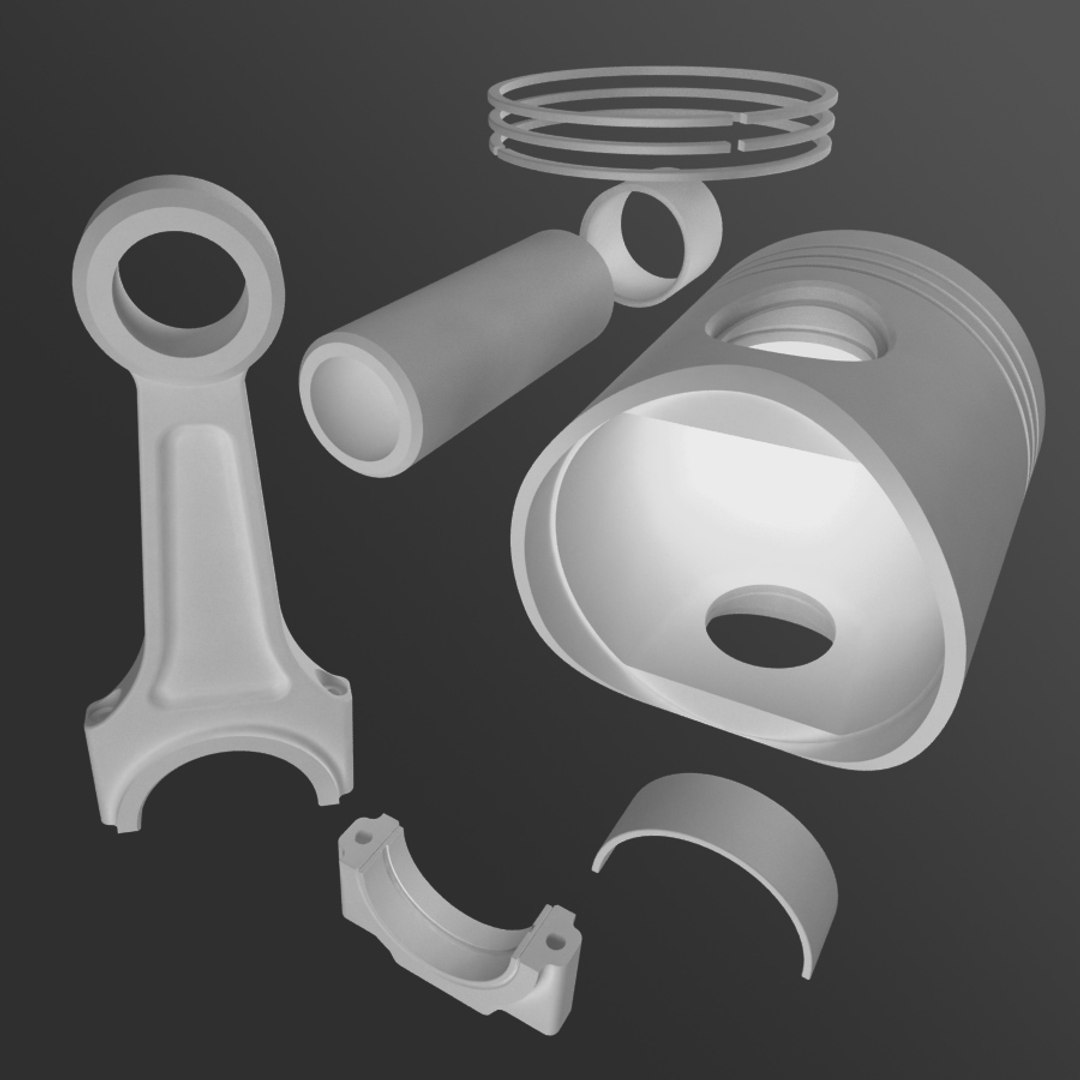 3d Model Piston Assembly