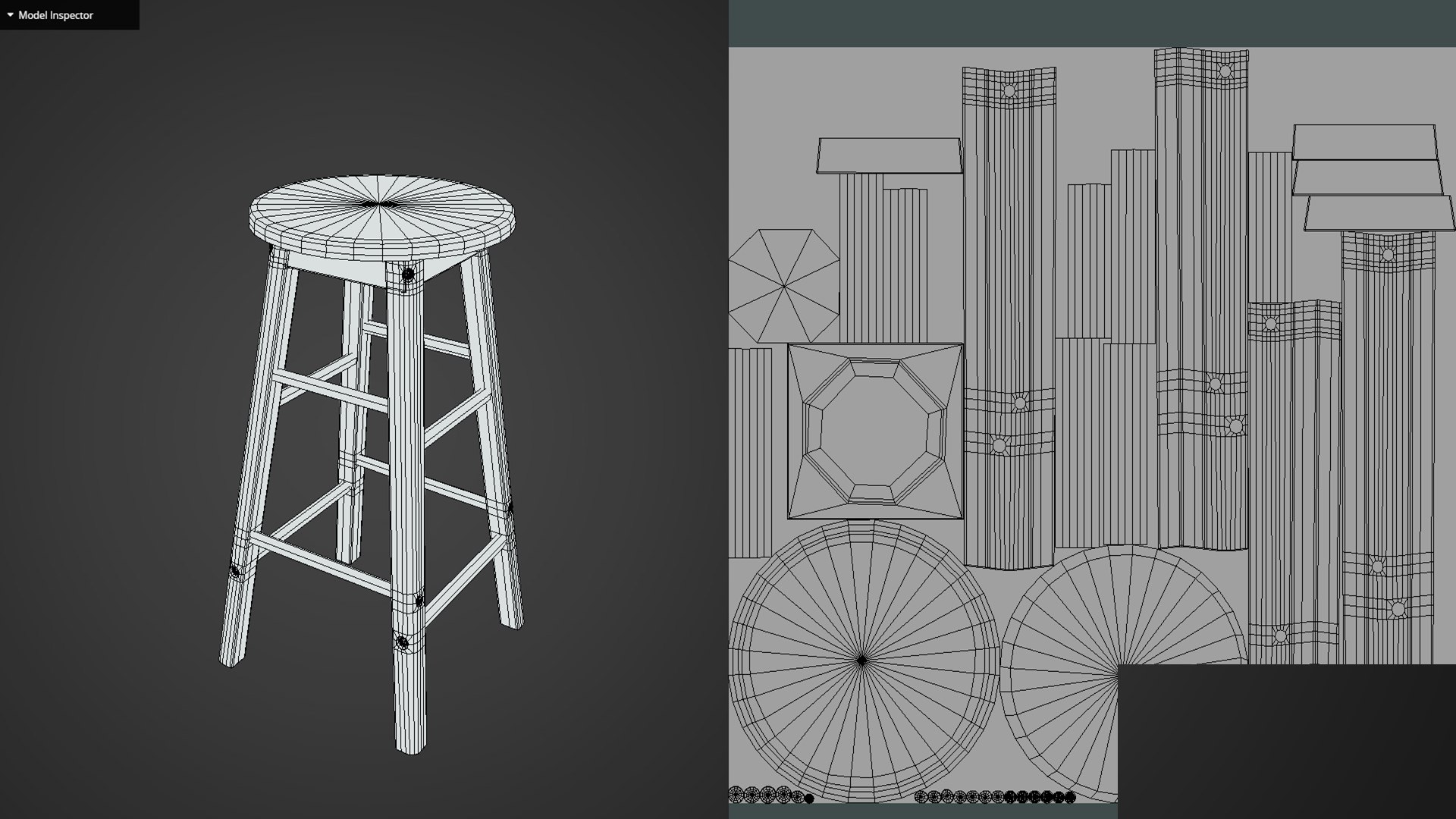 3D Game Ready High Wood Stool - TurboSquid 2020647
