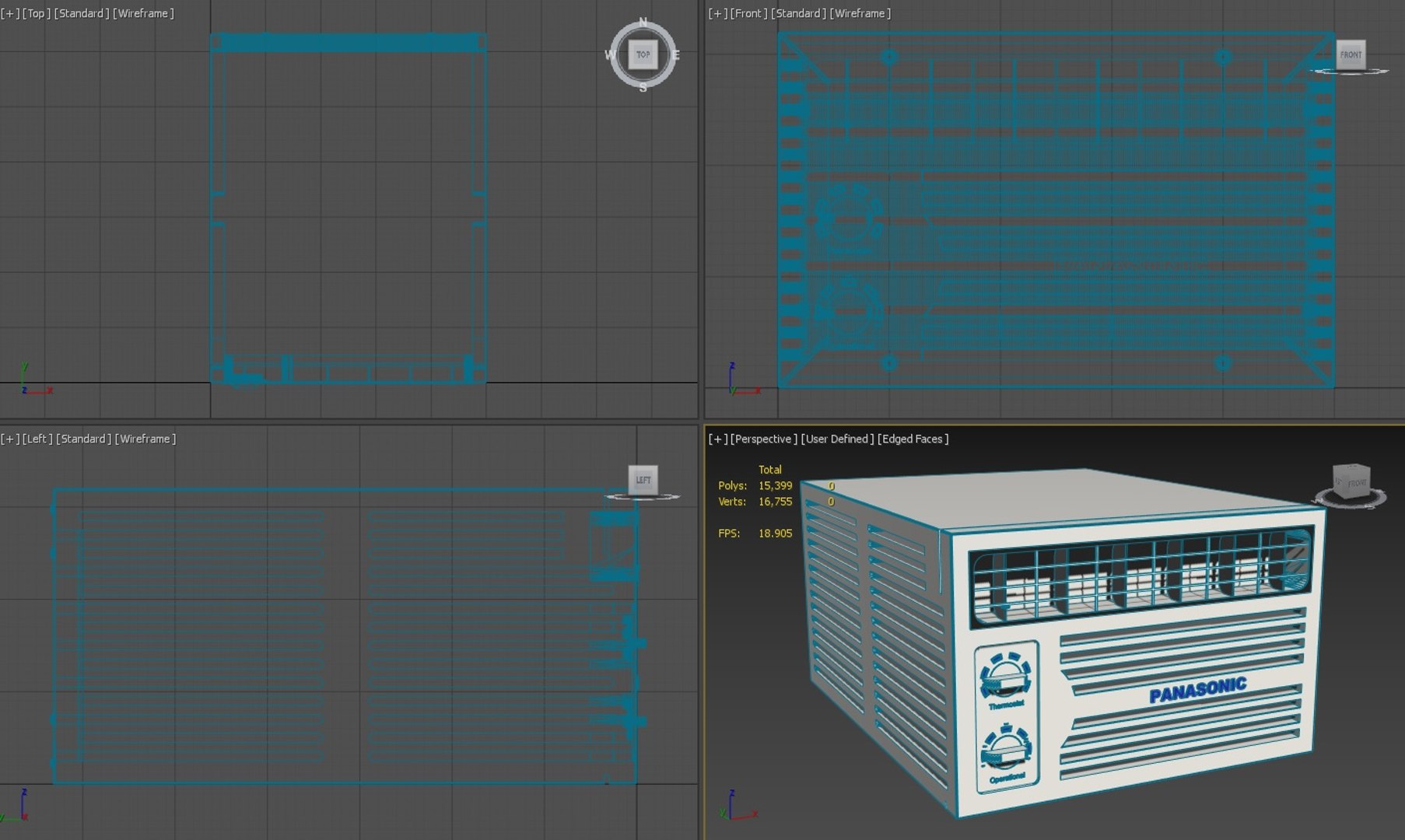 Aircon Window Type 1 3D model - TurboSquid 1789112