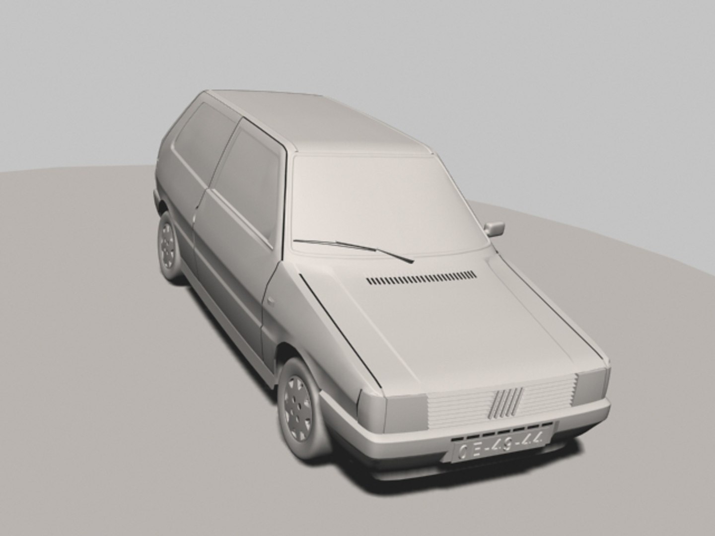 Car Fiat Uno 3d Model