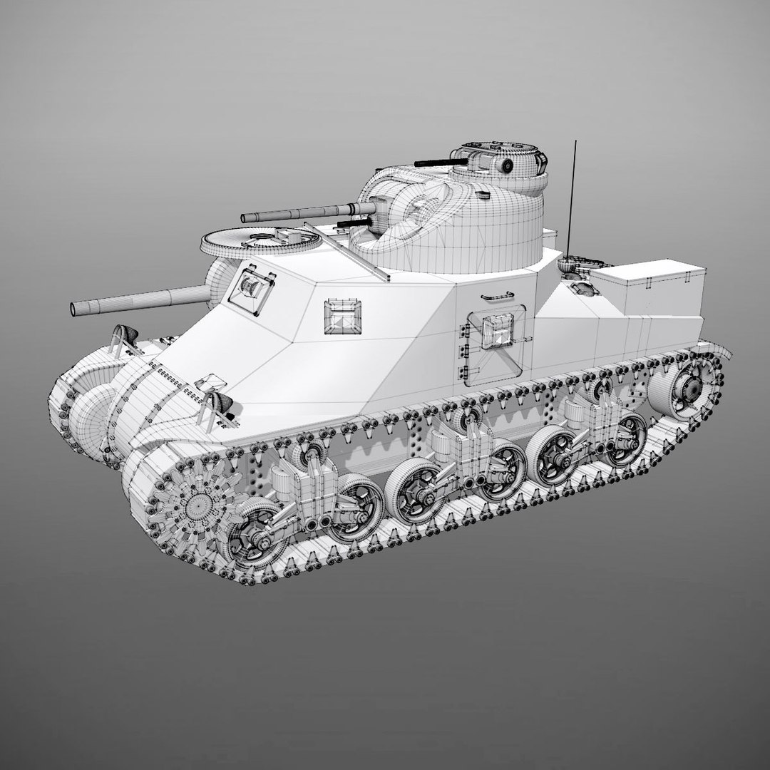 3D M3 Lee Tank - TurboSquid 1324452