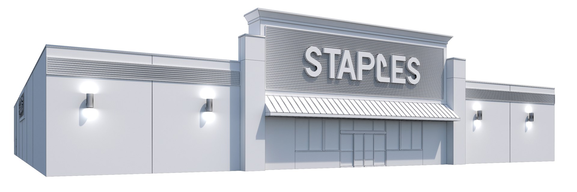 3D Model Retail Staples Building - TurboSquid 1238583
