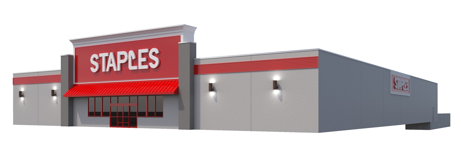 3D Model Retail Staples Building - TurboSquid 1238583