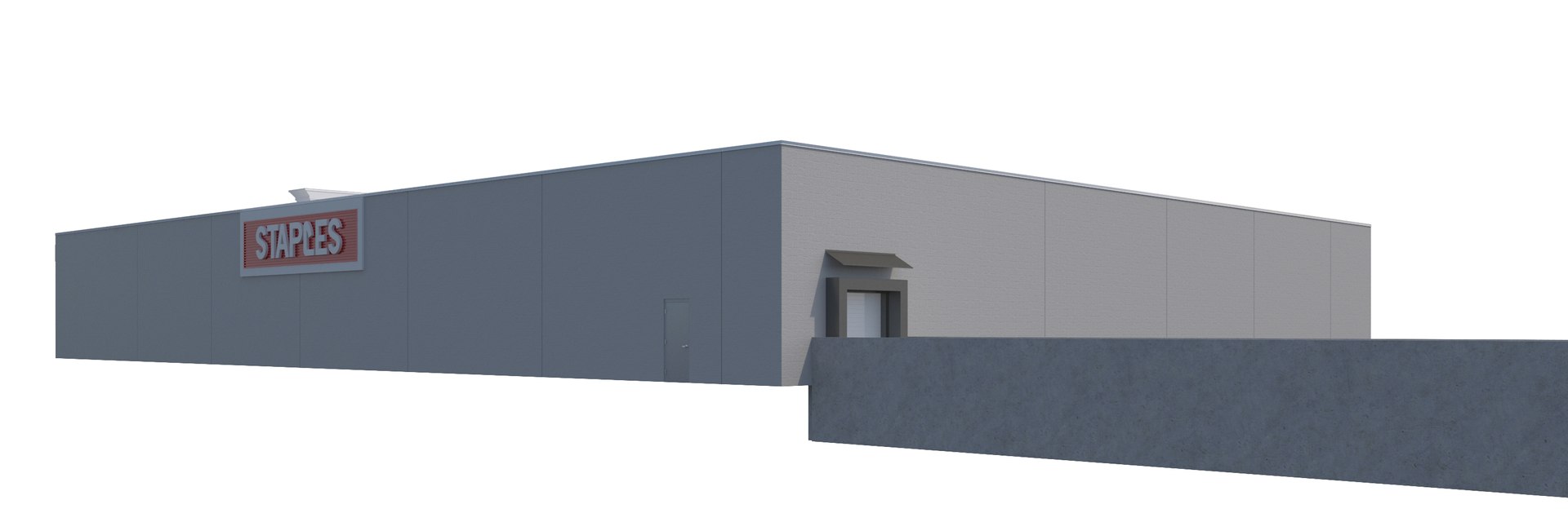3D Model Retail Staples Building - TurboSquid 1238583