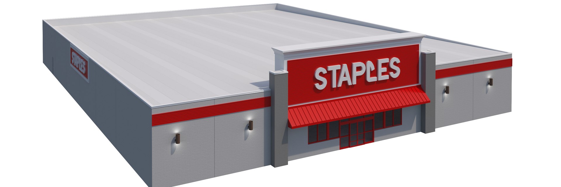 3D Model Retail Staples Building - TurboSquid 1238583