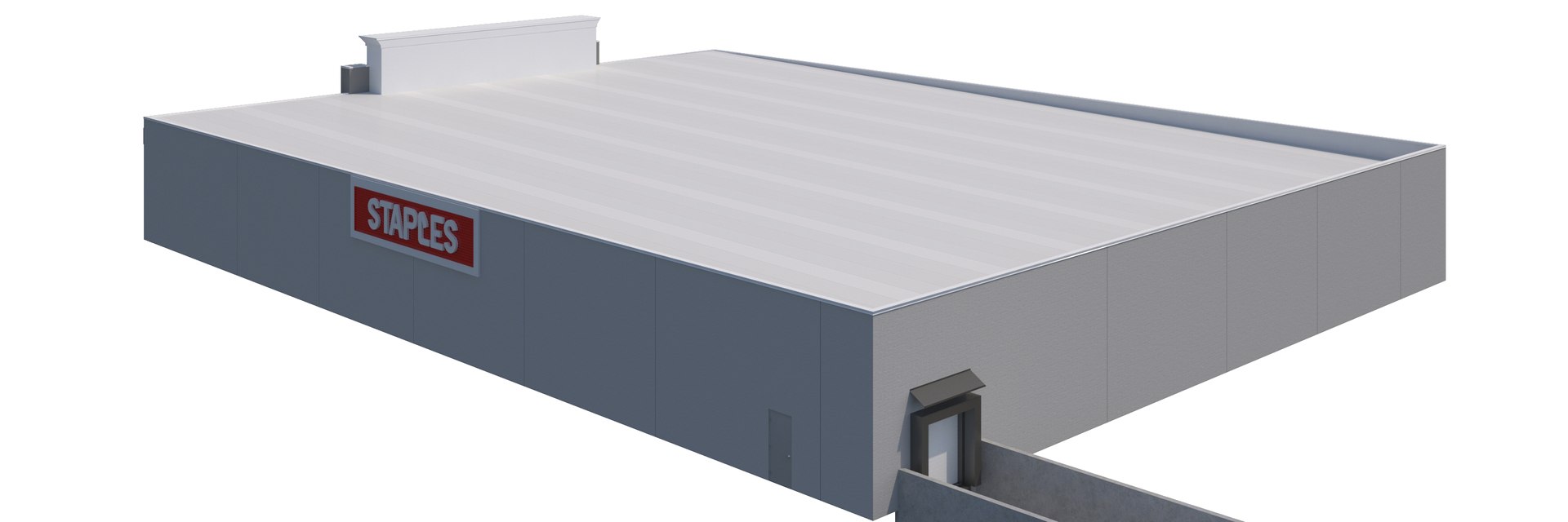 3D Model Retail Staples Building - TurboSquid 1238583