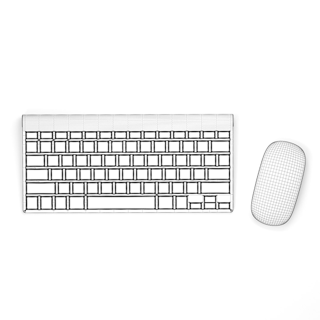 Obj Silver Keyboard Mouse