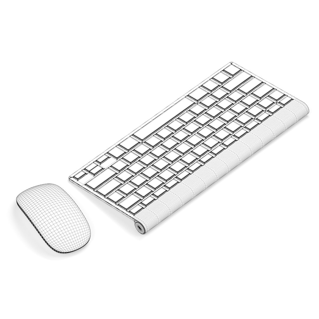 Obj Silver Keyboard Mouse